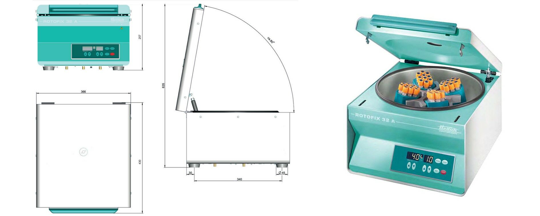 Hettich ROTOFIX 32 A Masaüstü Santrifüj | 6000 Rpm